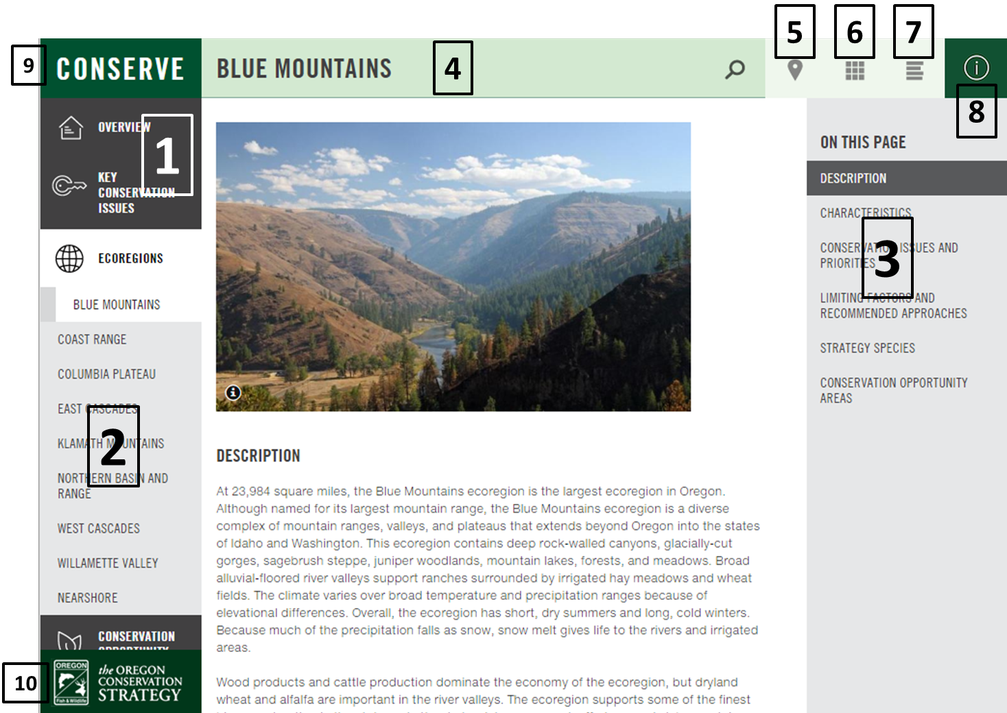 Using the Oregon Conservation Strategy Website – Oregon Conservation Strategy